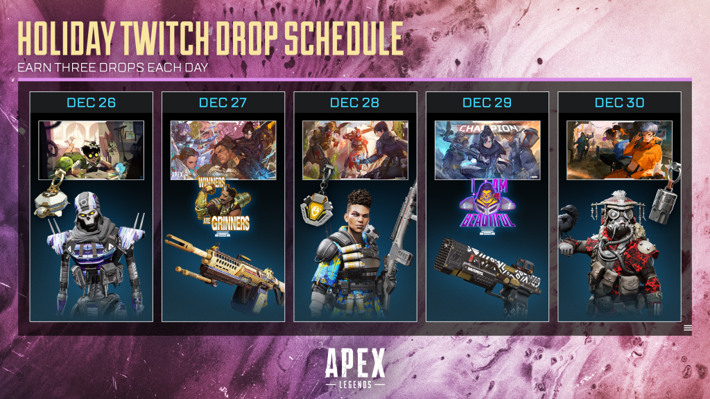 [2022] Apex Legends Holiday Twitch Drops | Apex Legends Dev Tracker | devtrackers.gg