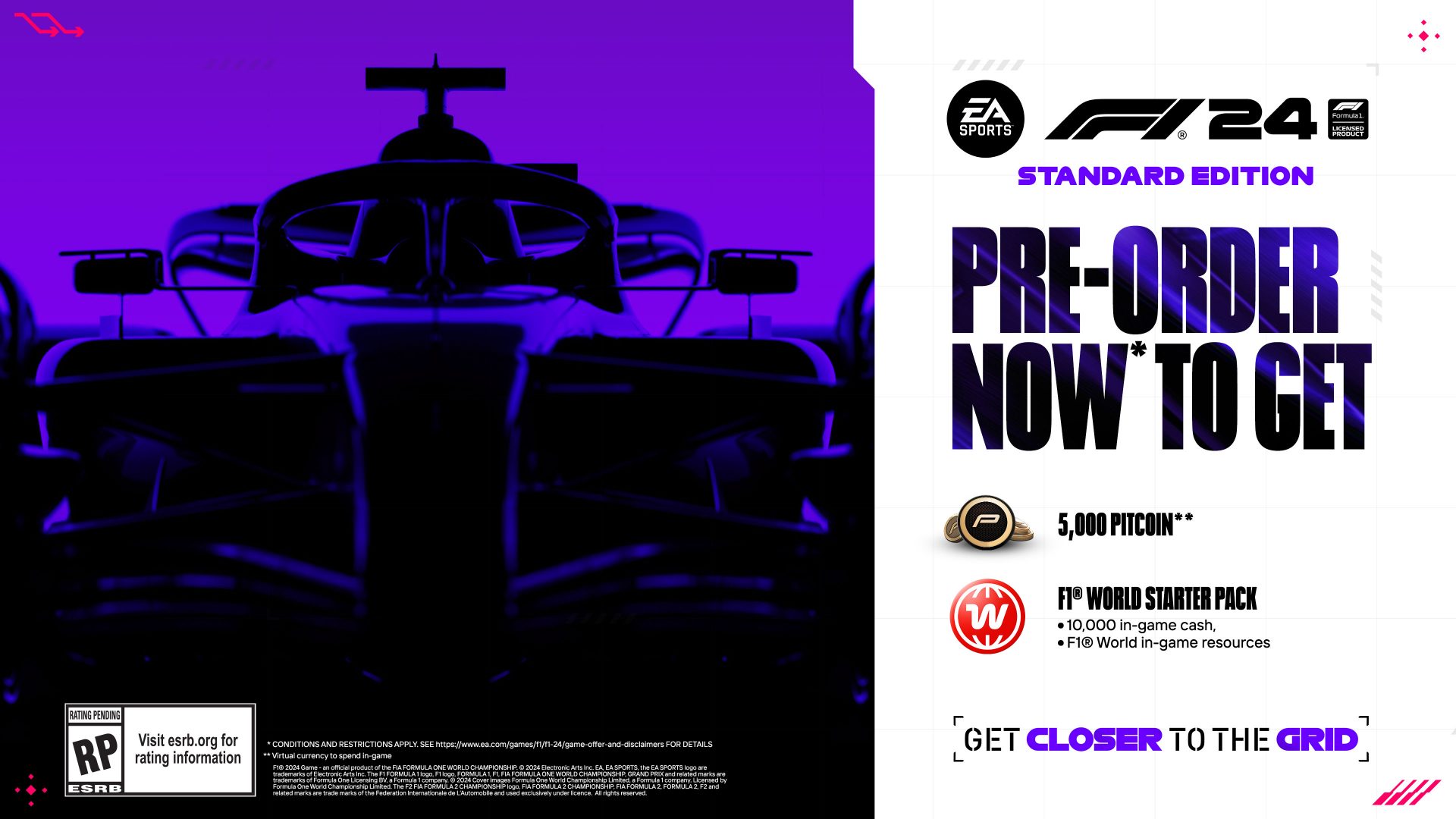 JOIN THE F1® GRID FOR THE SEASON START BY PRE-ORDERING F1® 24