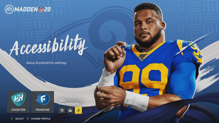 Madden NFL 20 Accessibility Advancements