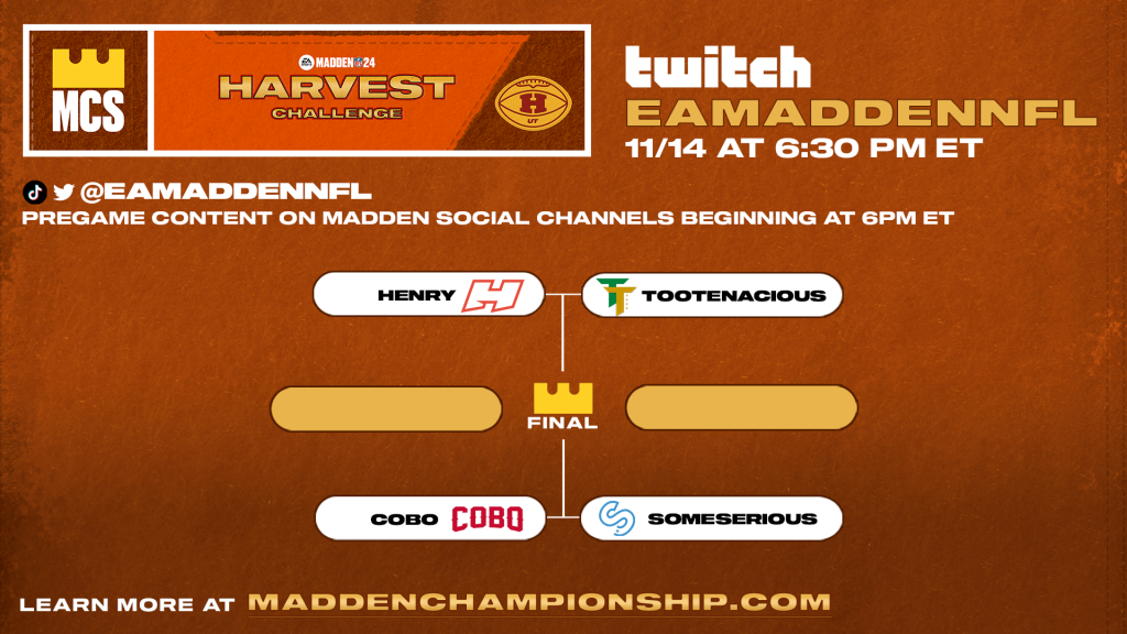 MADDEN 24 NFL - MCS HARVEST CHALLENGE FINALISTS