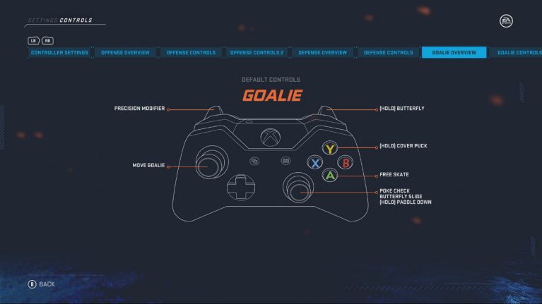 NHL 20 Controller Settings For Xbox One