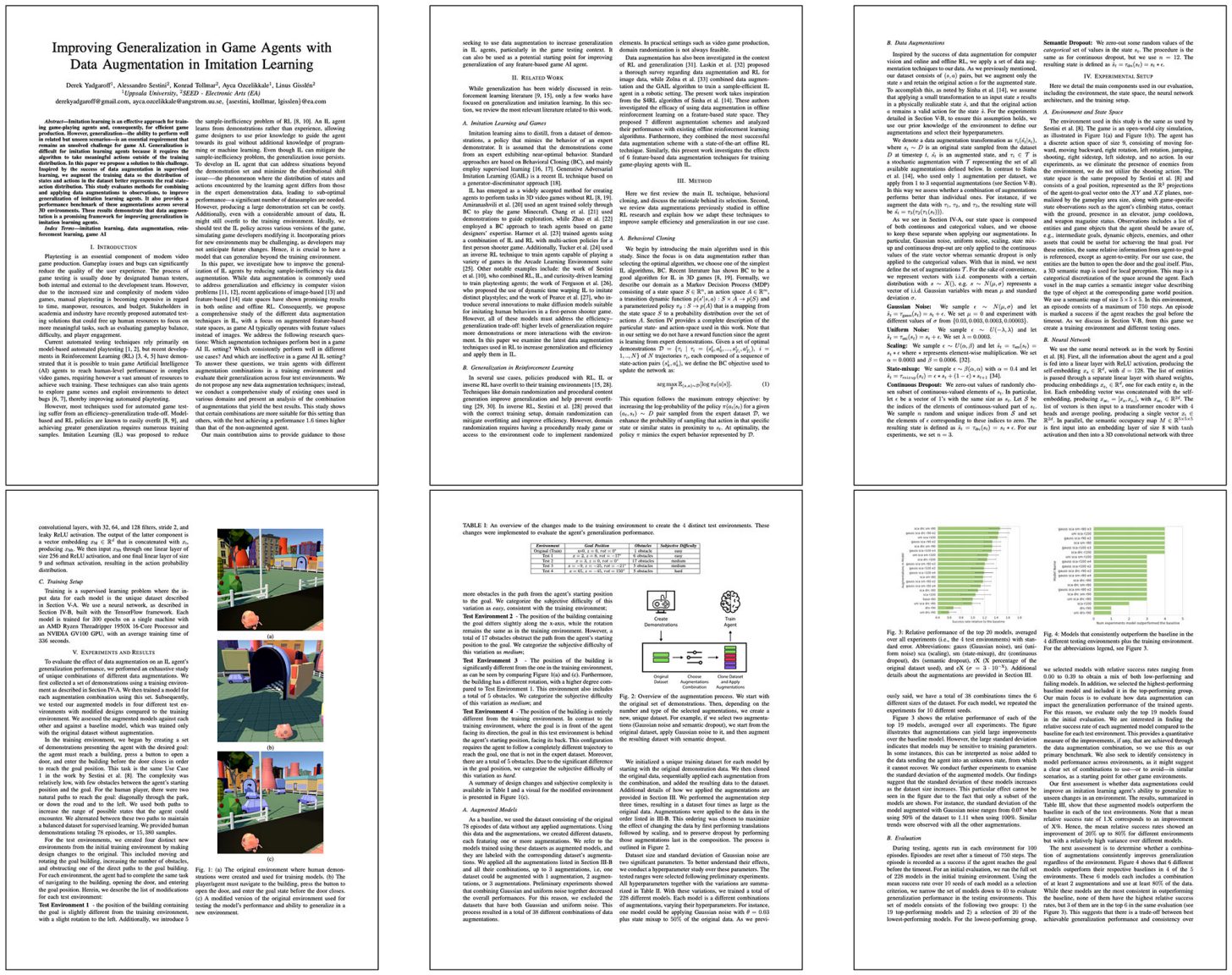 Improving Generalization in Game Agents with Imitation Learning