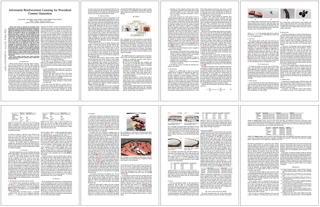 CoG 21: Adversarial Reinforcement Learning for Procedural Content ...