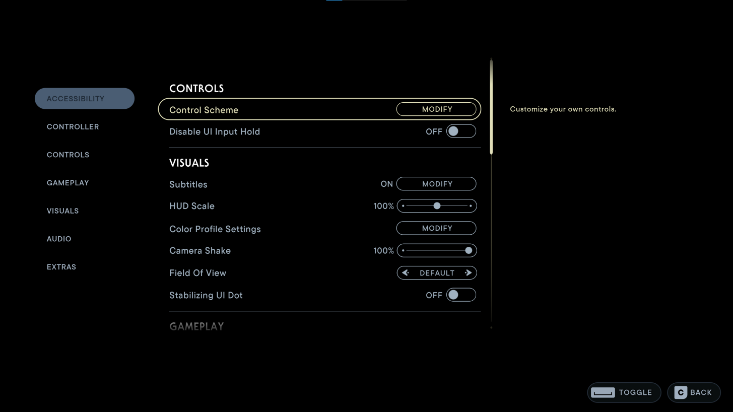 Star Wars Jedi: Survivor Accessibility Settings For PC - An Official EA Site