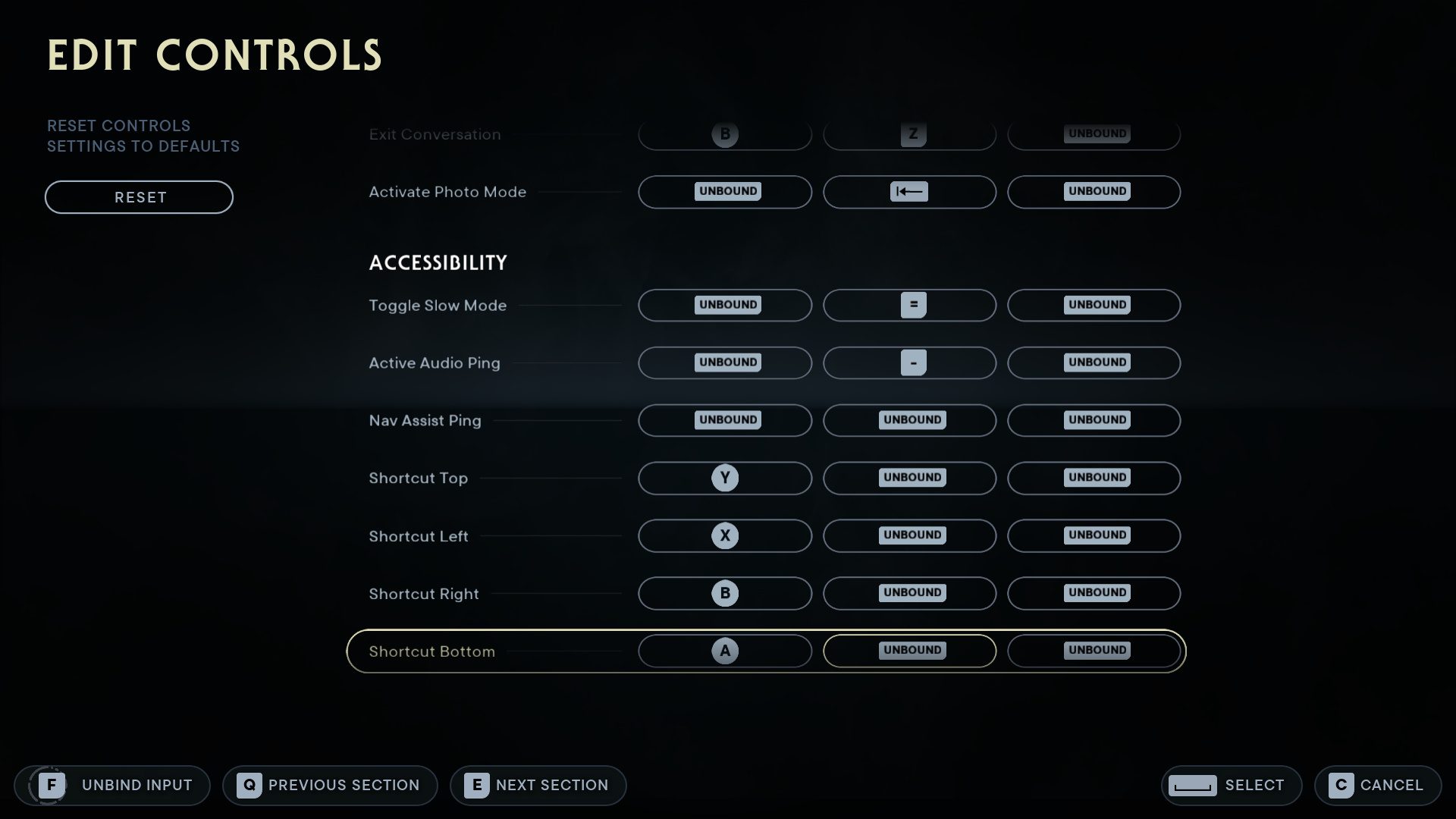 Star Wars Jedi: Survivor Controller Settings For PC - An Official EA Site