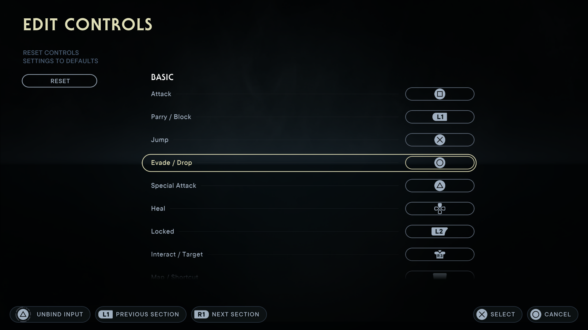 Star Wars Jedi: Survivor Controller Settings For PS5 - An Official EA Site Star Wars Jedi: Survivor Controller Settings For PS5 - An Official EA Site