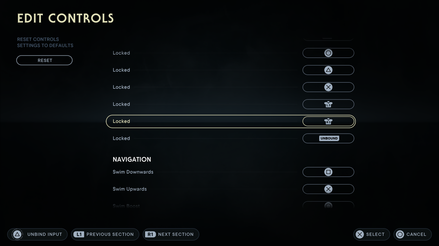 Star Wars Jedi: Survivor Controller Settings For PS5 - An Official EA Site
