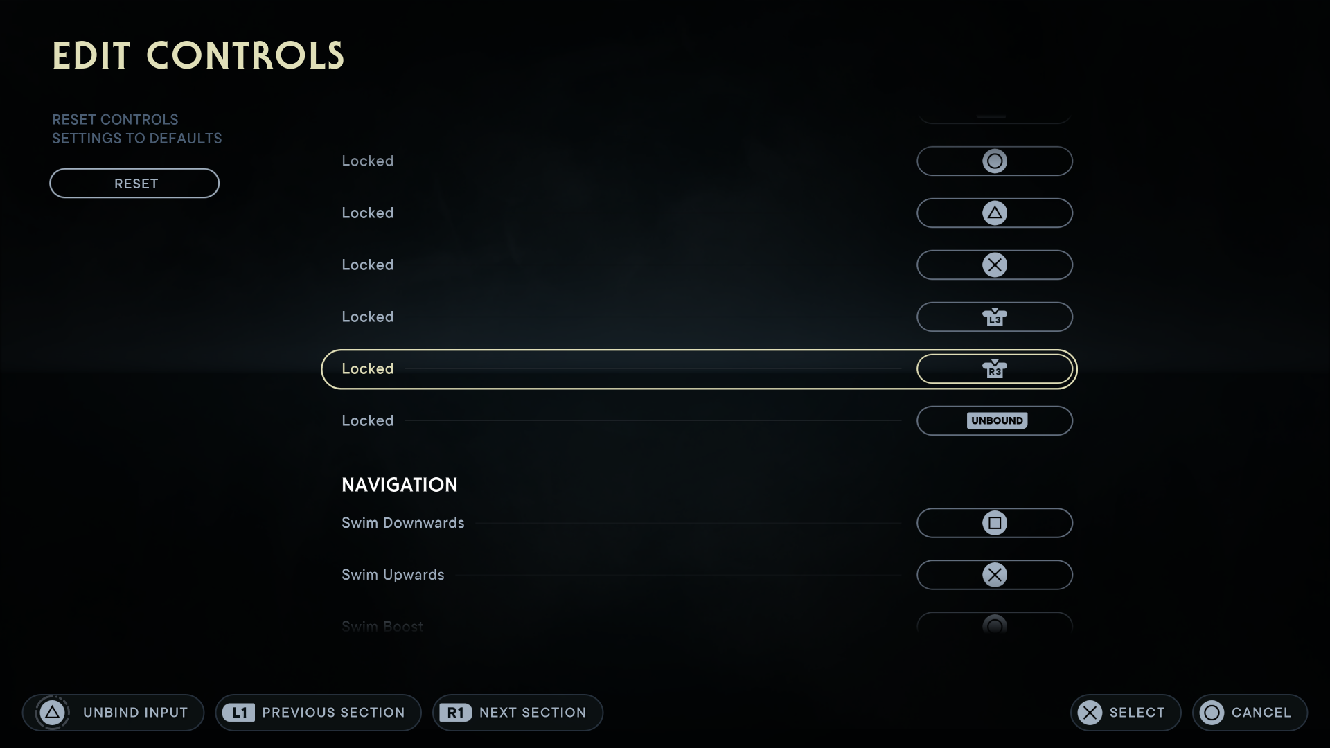 Star Wars Jedi: Survivor Controller Settings For PS5 - An Official EA Site