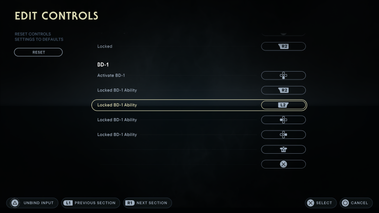 Star Wars Jedi: Survivor Controller Settings For PS5 - An Official EA Site
