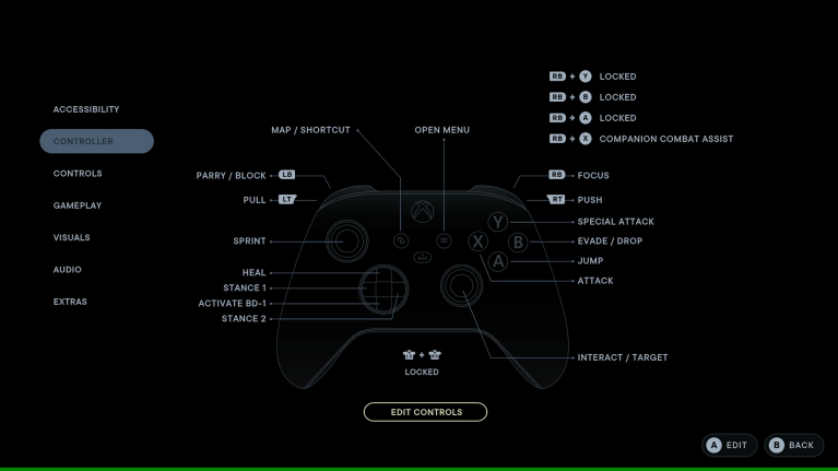 Star Wars Jedi: Survivor Controller Settings For XBSX - An Official EA Site