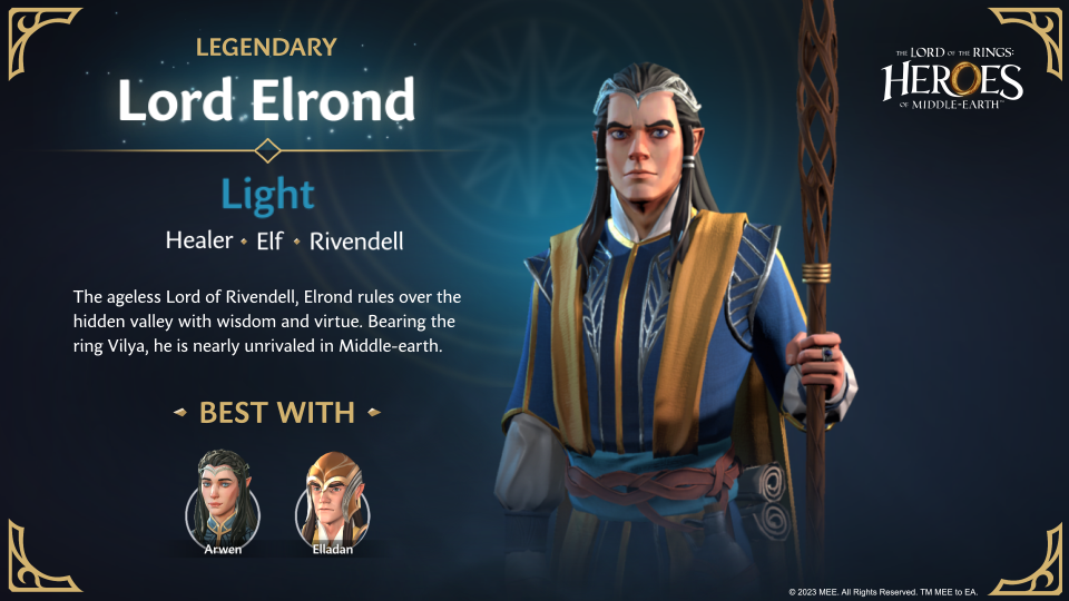 Lord Elrond - Character Kit Reveal and Legendary Adventure