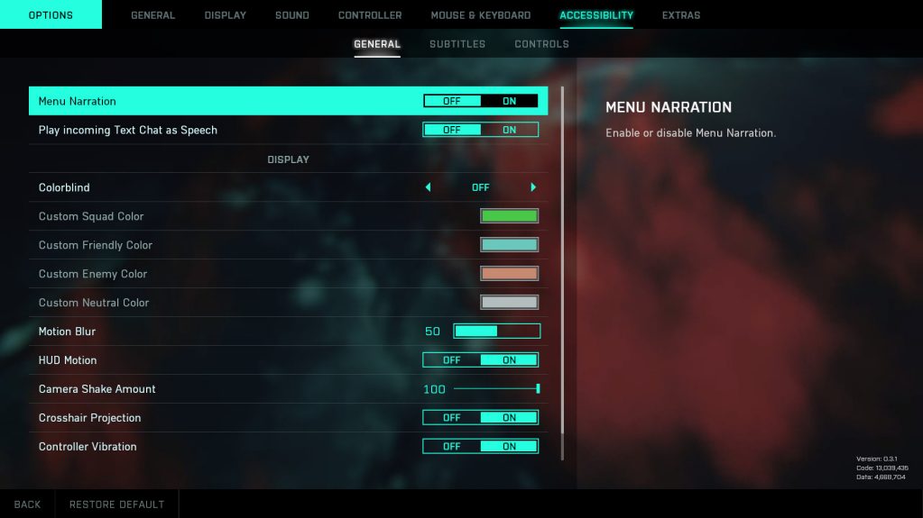 Battlefield 2042 Accessibility Resources For PC - An Official EA Site