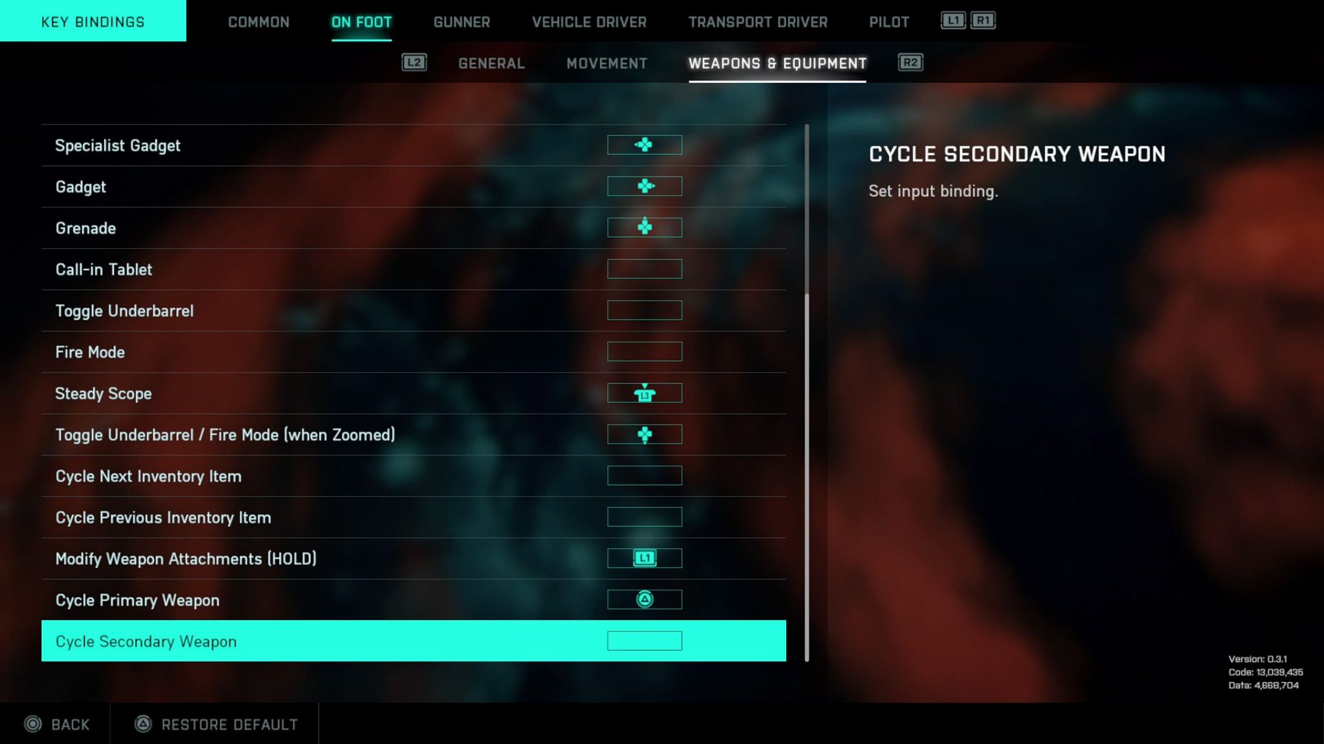 Battlefield 2042 Controller-Edit Controls For PS5 - An Official EA Site