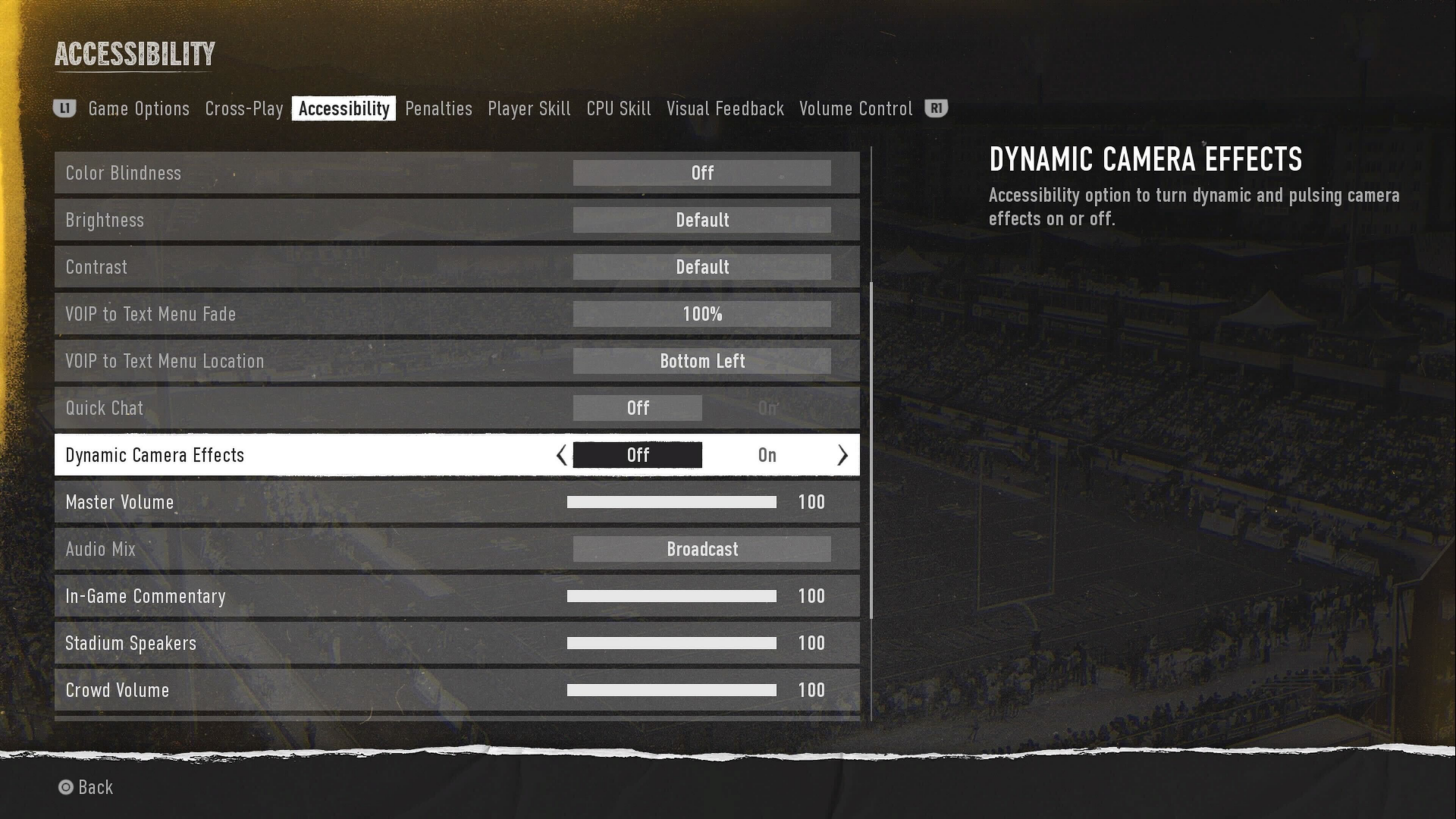 College Football 25 Accessibility Resources - An Official EA Site