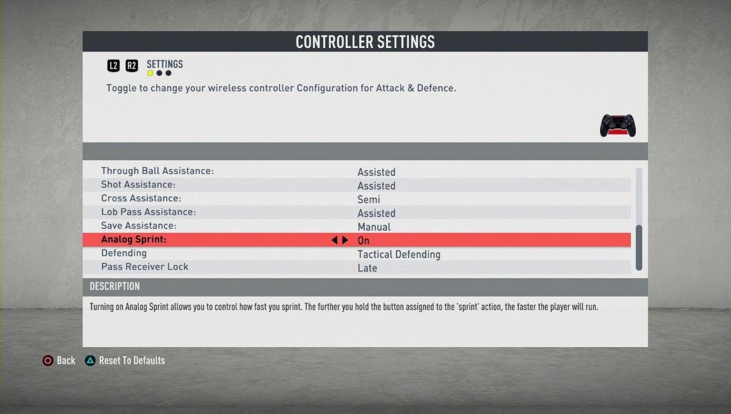 FIFA 20 Controller Settings For PS4 - An Official EA Site