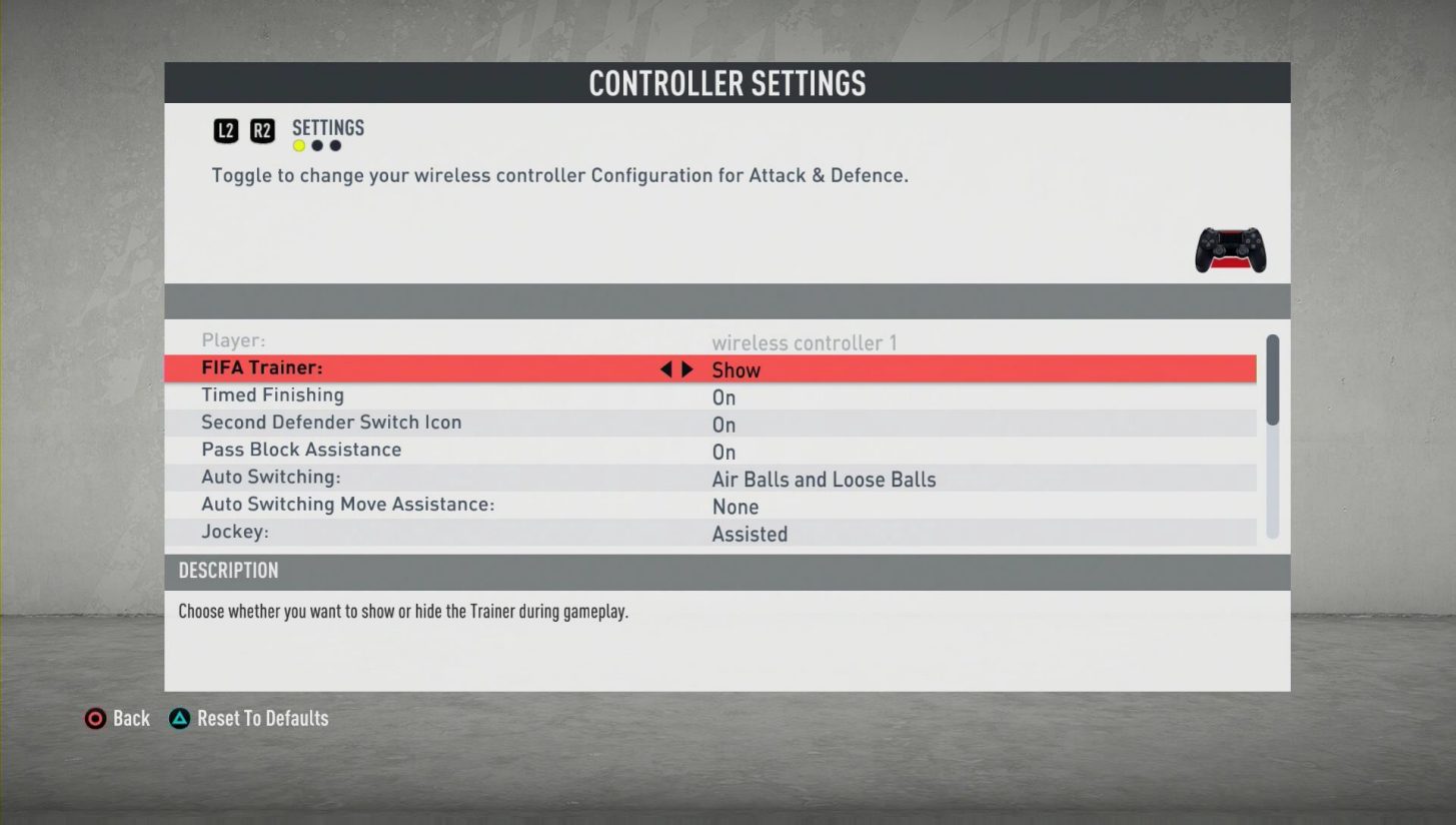 FIFA 20 Controller Settings For PS4 - An Official EA Site