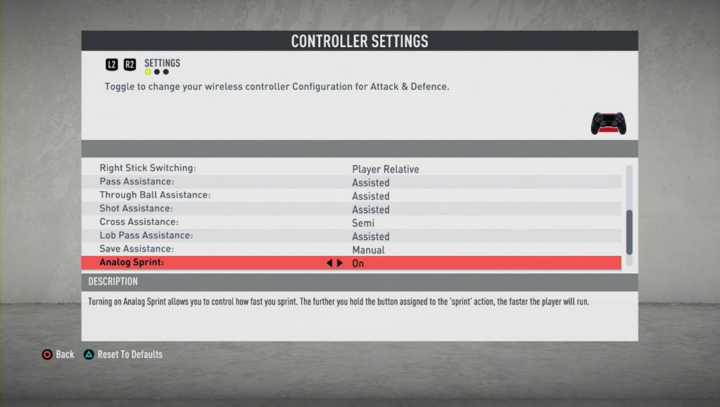 FIFA 20 Controller Settings For PS4 - An Official EA Site