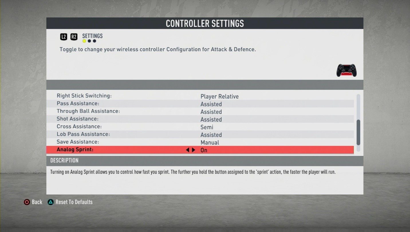 FIFA 20 Controller Settings For PS4 - An Official EA Site