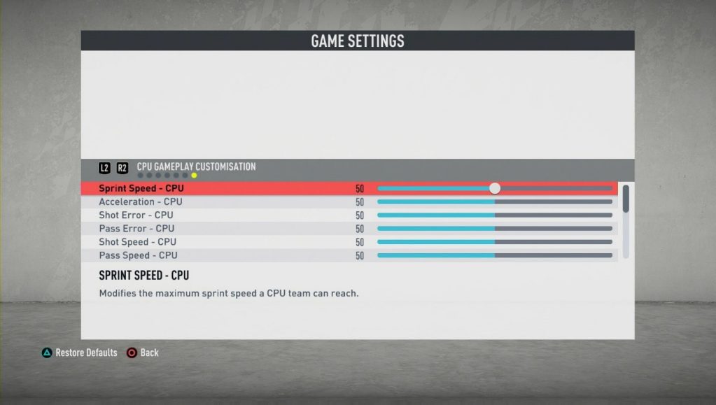 FIFA 20 Game Settings For PS4 - An Official EA Site