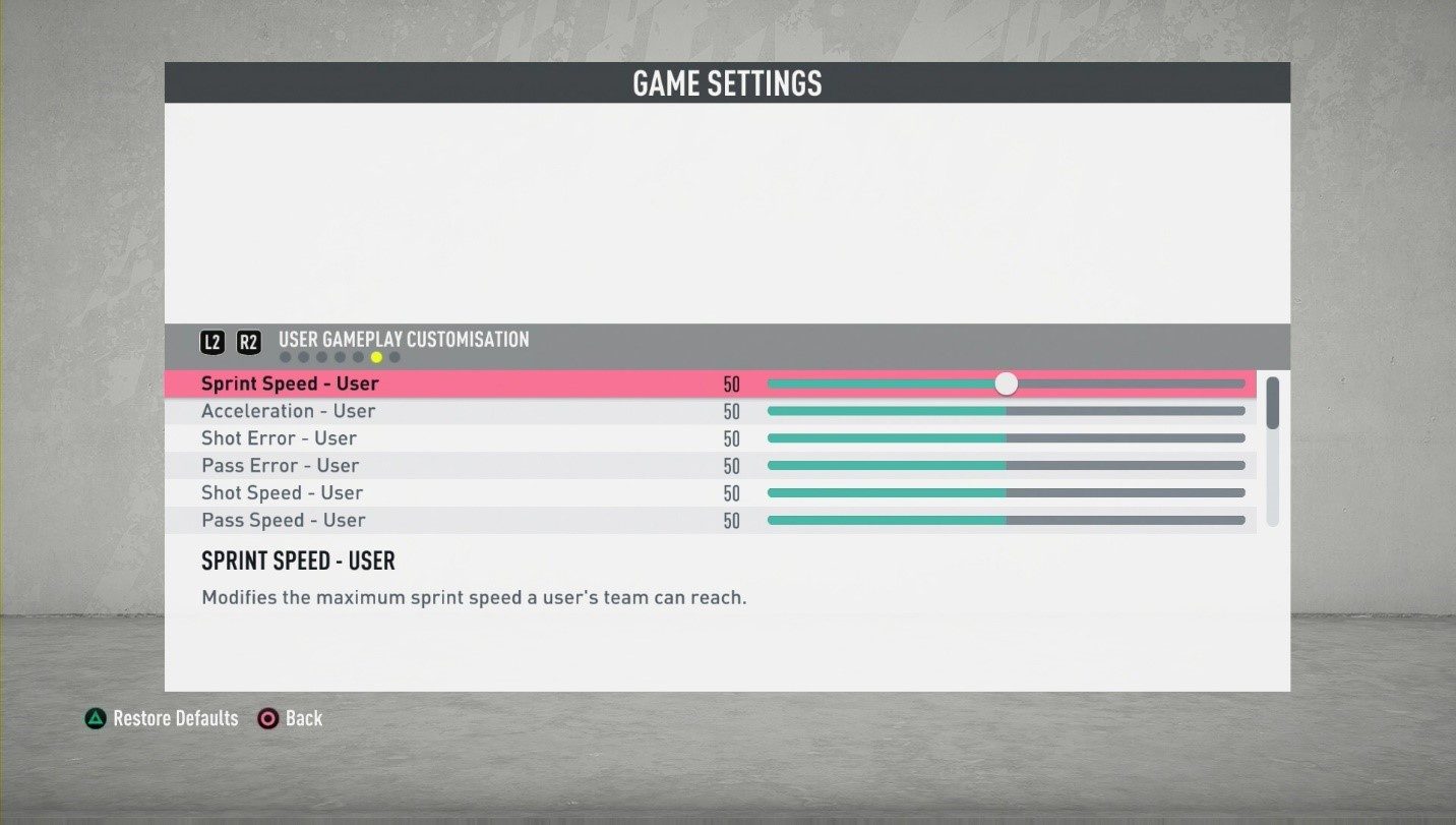 FIFA 20 Game Settings For PS4 - An Official EA Site