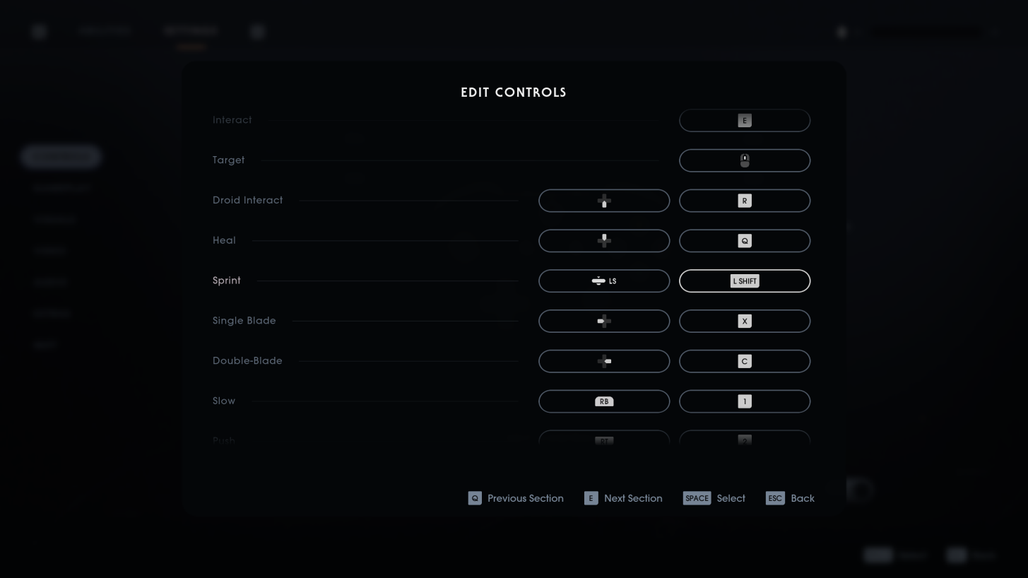 Jedi Fallen Order Controller Settings For PC - An Official EA Site