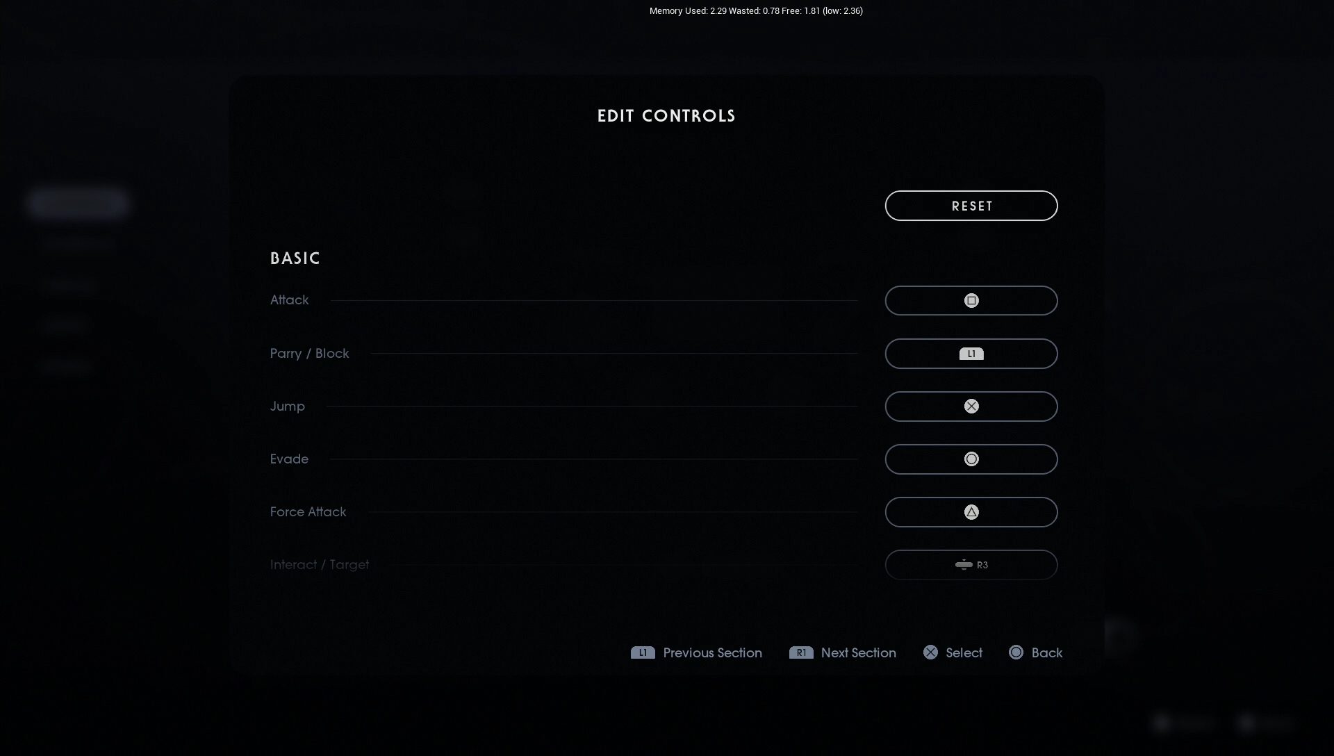 Jedi Fallen Order Controller Settings For PS4 - An Official EA Site