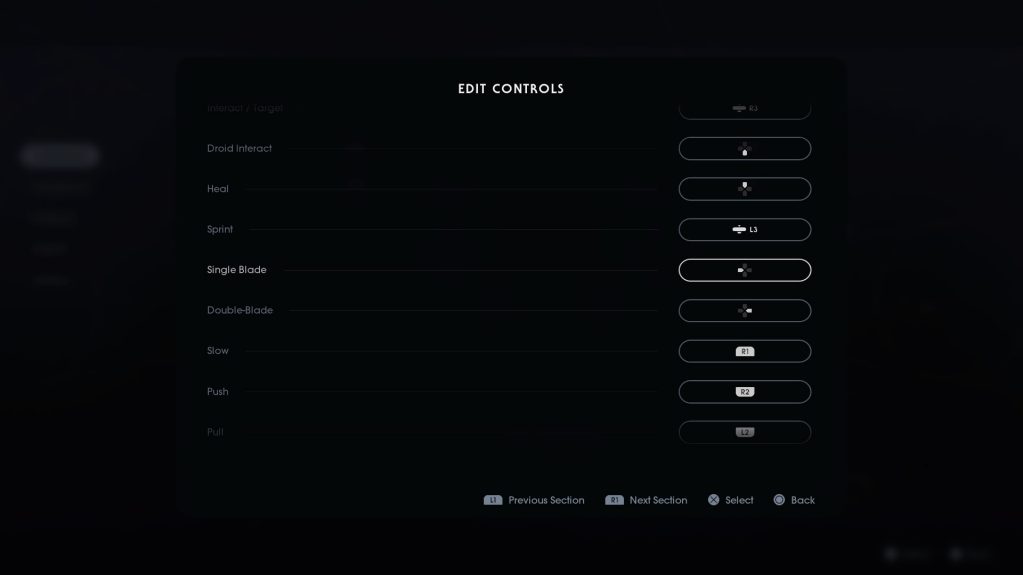 Jedi Fallen Order Controller Settings For PS4 - An Official EA Site