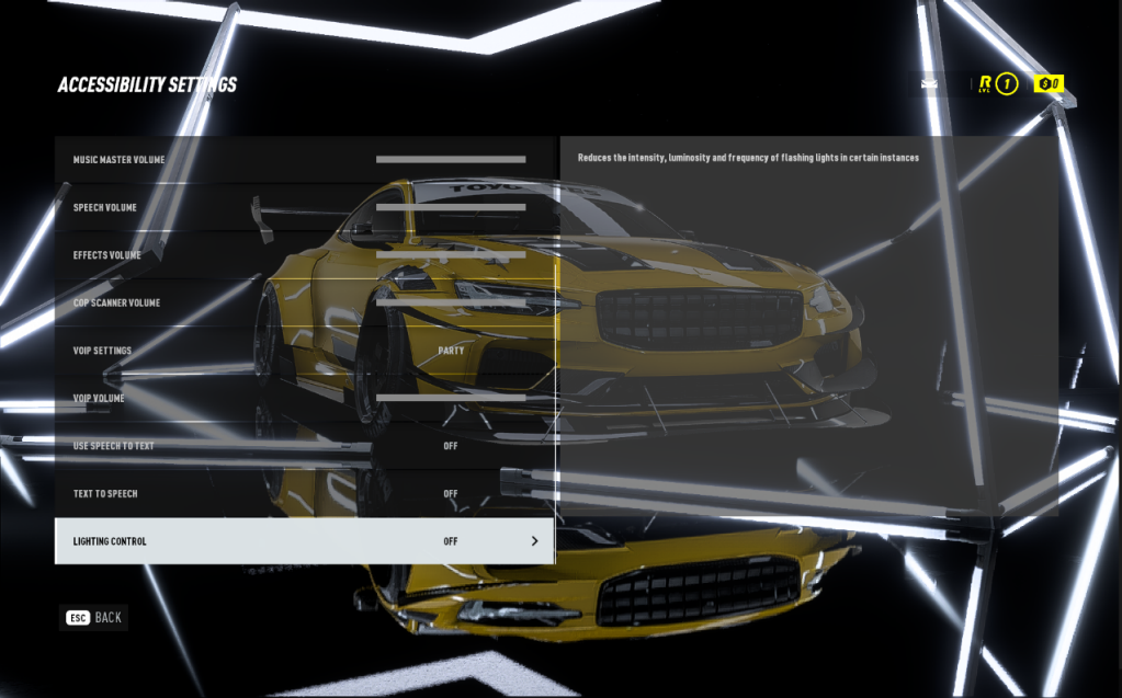 Need For Speed Heat Accessibility Settings For PC - An Official EA Site