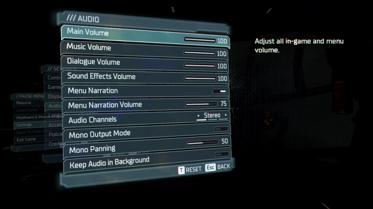 Dead Space Audio Settings For PC - An Official EA Site