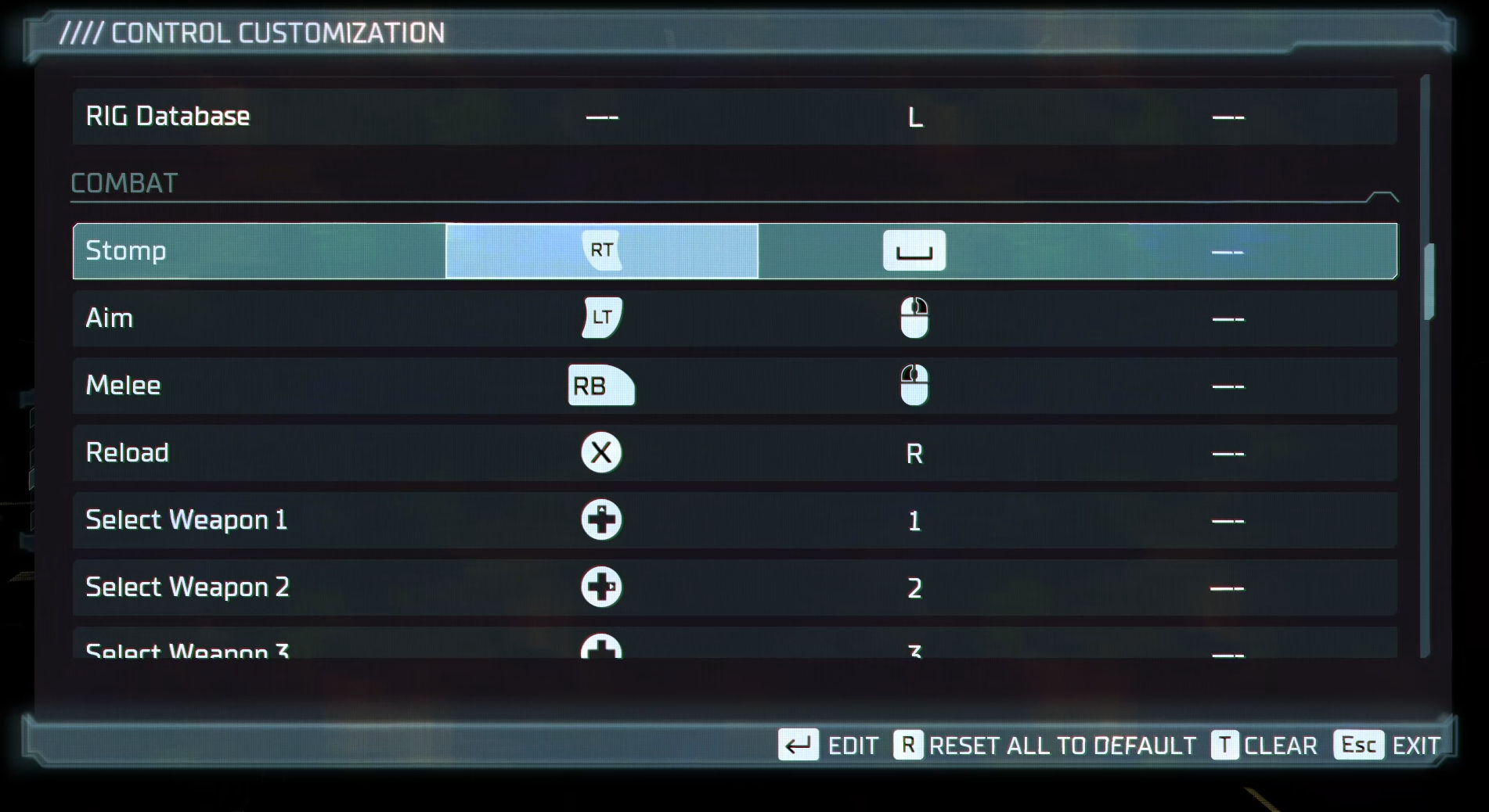 Dead Space Control Settings for PC - An Official EA Site