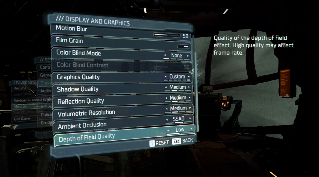 Dead Space Display & Graphics Settings For PC - An Official EA Site