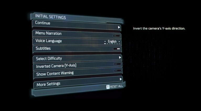 Dead Space Initial Settings For PC - An Official EA Site