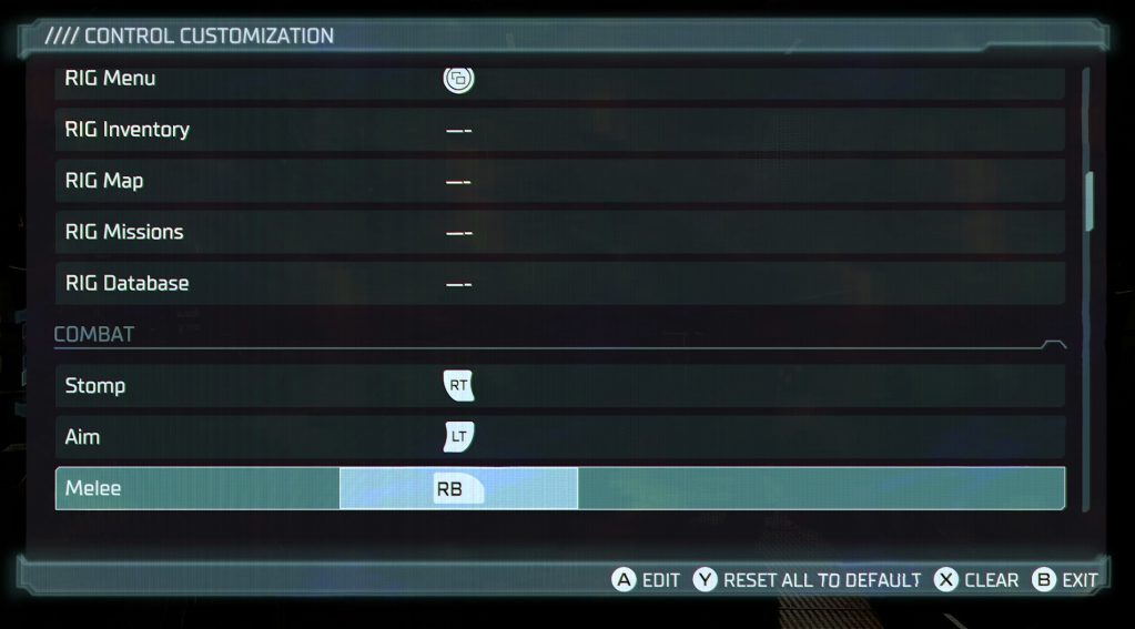 Dead Space Control Settings for XBX - An Official EA Site
