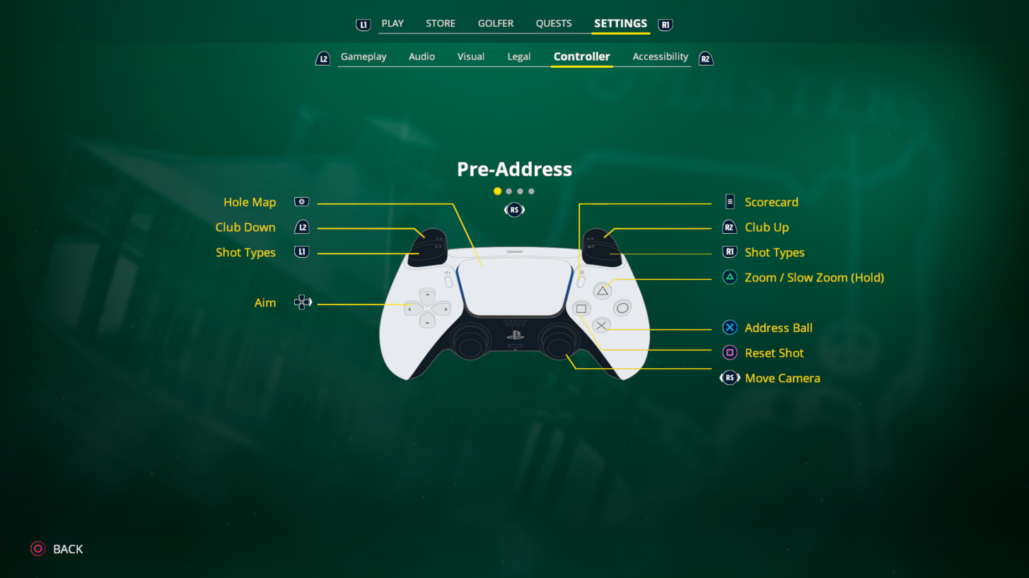 EA Sports PGA Tour Control Settings for PlayStation 5 - An Official EA Site