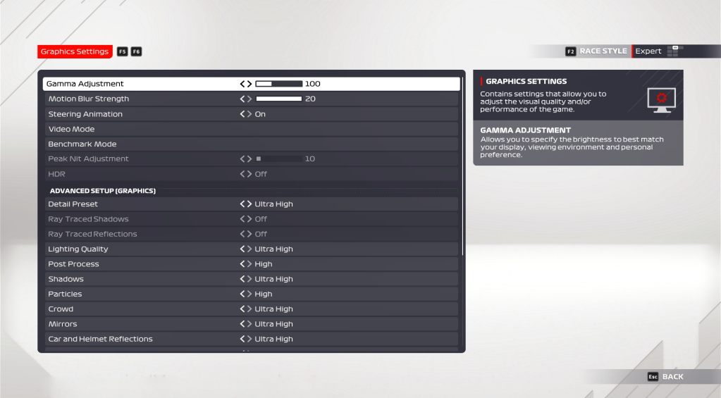 F1® 2021 Graphic Settings For Steam- An Official EA Site