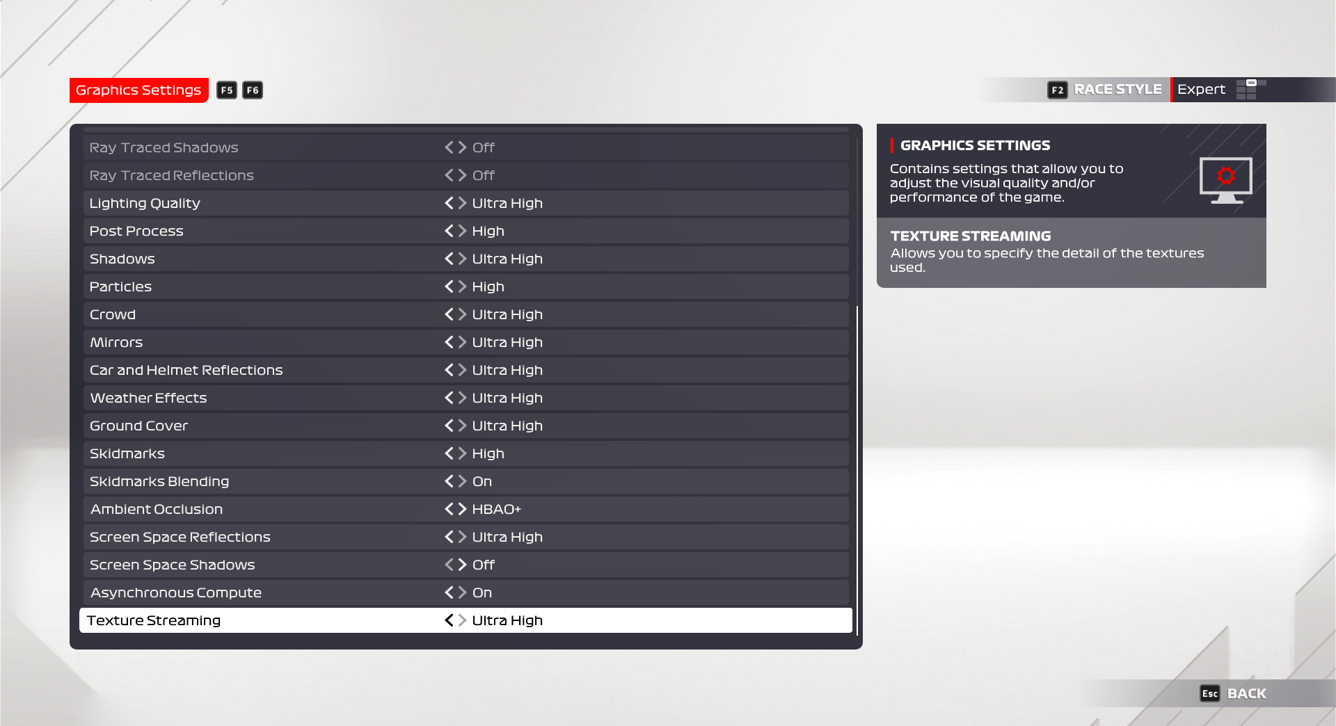 F1® 2021 Graphic Settings For Steam- An Official EA Site