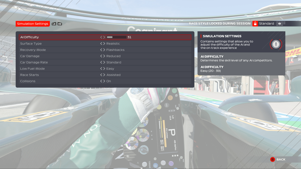 F1® 2021 Simulation Settings For Xbox One- An Official EA Site