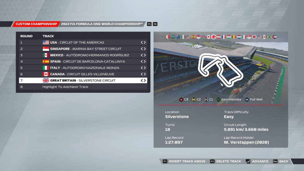 F1® 22 Custom Championship Track Select For PC - An Official EA Site