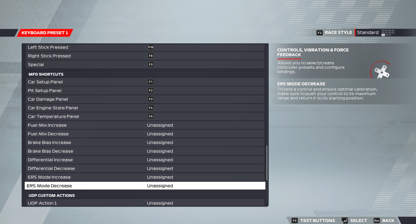 F1® 22 Controls For PC - An Official EA Site