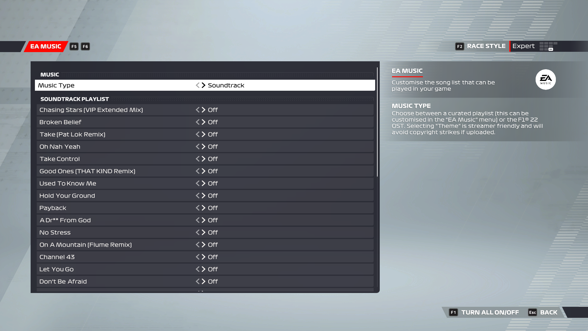 F1® 22 EA Music For PC - An Official EA Site