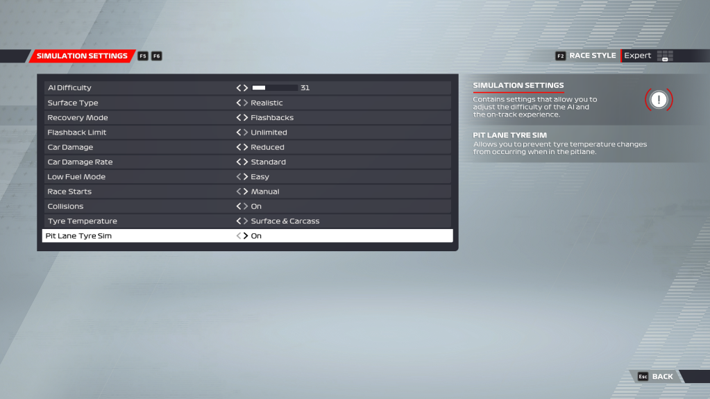 F1® 22 Simulation Settings For PC - An Official EA Site