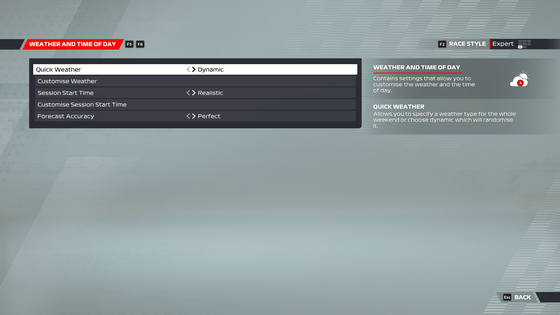F1® 22 Weather and Time of Day For PC - An Official EA Site