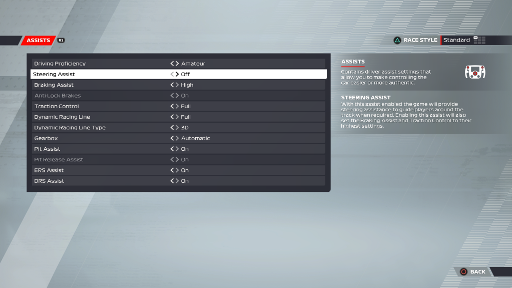 F1® 22 Assists For PS4 - An Official EA Site