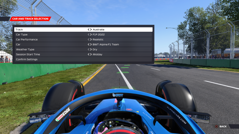 F1® 22 Car and Track Selection For PS4 - An Official EA Site
