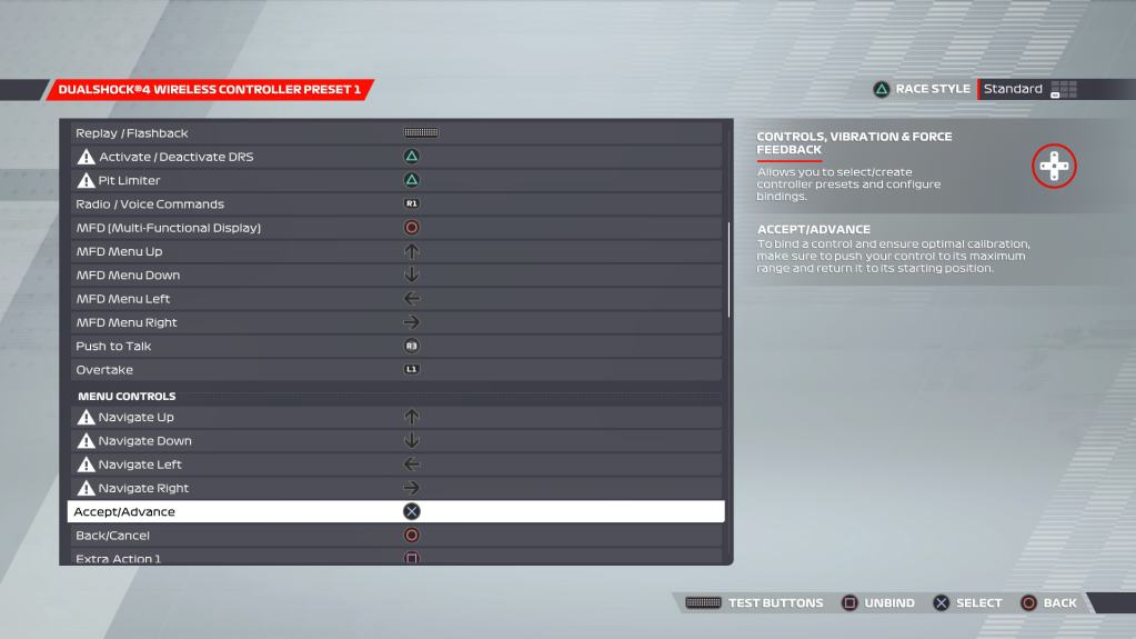 F1® 22 Controls For PS4 - An Official EA Site