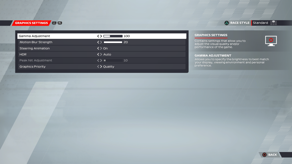 F1® 22 Graphics Settings For PS4 - An Official EA Site