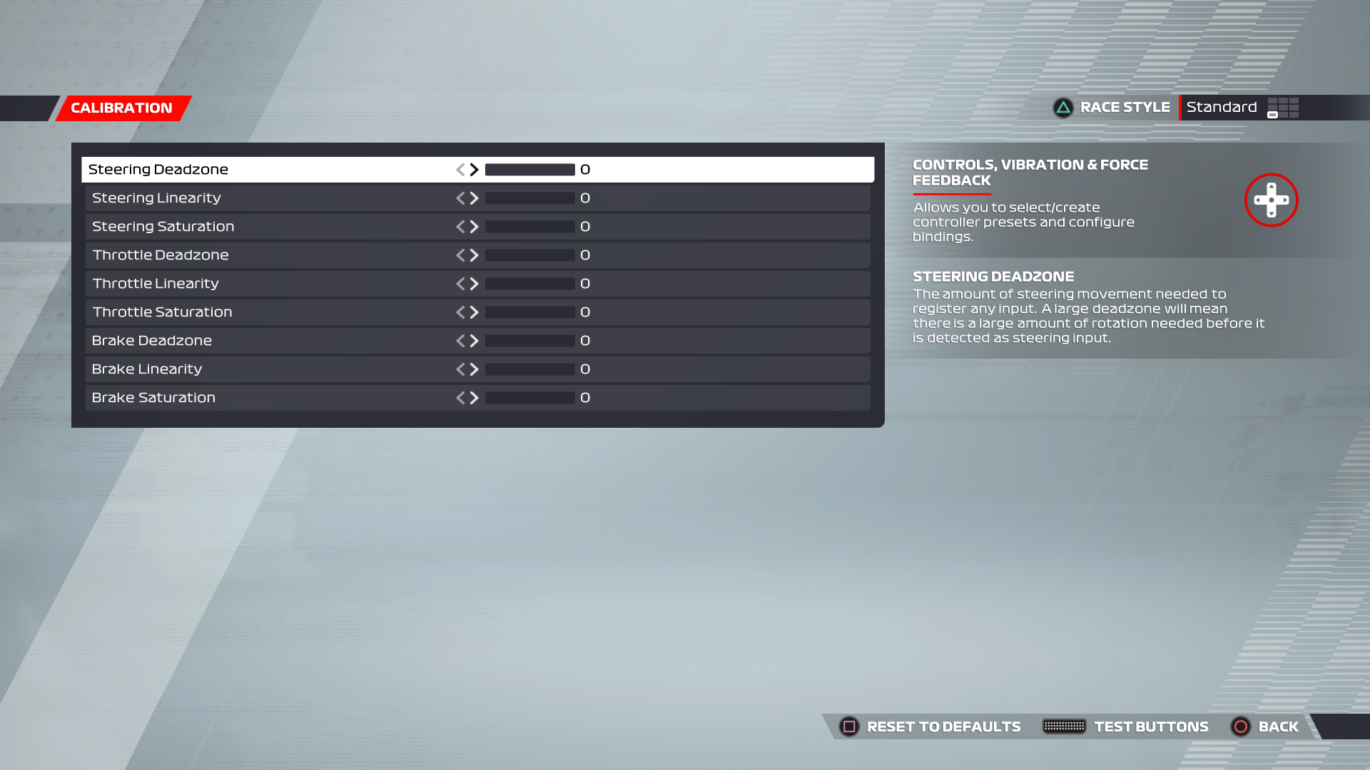 F1® 22 Control Calibration For PS5 - An Official EA Site