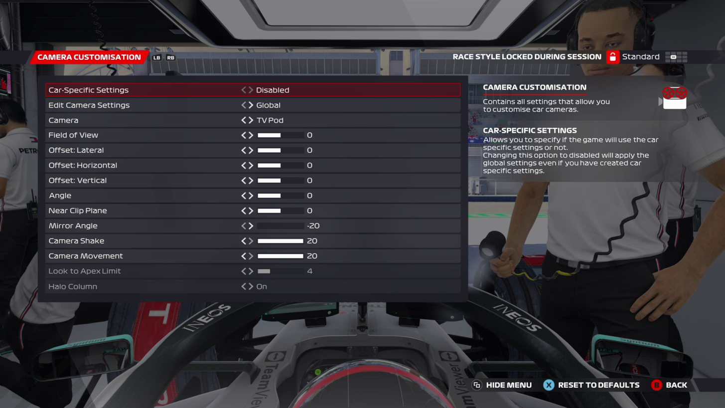 F1® 22 Camera Customization For Xbox One - An Official EA Site
