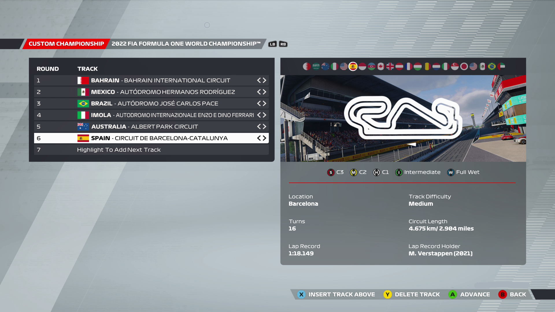 F1® 22 Custom Championship Track Select For Xbox One - An Official EA Site