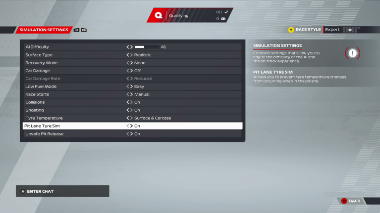F1® 22 Simulation Settings For Xbox Series X - An Official EA Site